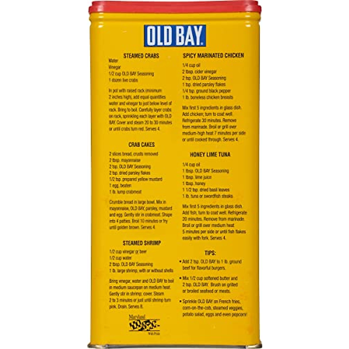 OLD BAY Seasoning, 16 oz - One 16 Ounce Fan-Favorite Tin Can of OLD BAY All-Purpose Seasoning with Unique Blend of 18 Spices and Herbs for Crabs, Shrimp, Poultry, Fries, and More