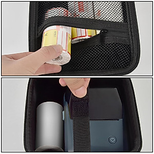 Carrying Case for NIIMBOT B1/B21 Label Makers Machine with Tapes, for Phomemo M221/M220/M110 Thermal Barcode Stickers Printer, Holder for Labeling Refills, Paper Roll & Accessories - Box Only (Black)