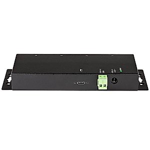 StarTech.com 4 Port USB C Hub 10Gbps - Metal Industrial USB-C Hub - 2X USB-C & 2X USB-A - ESD Surge Protection - USB-C or USB-A Host - Self-Powered Mountable USB 3.2 Gen 2 Type-C Hub, TAA