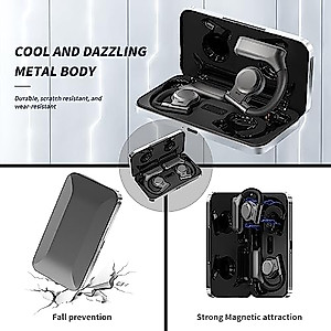 Janient Open Ear True Wireless Headphones, Fast Charging Bluetooth 5.3 Headsets Earbuds with Microphone, Waterproof Noise Cancellation Earphones Compatible with iPhone & Android, 20Hrs Playtime