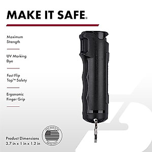 SABRE Pepper Spray & 2-in-1 Stun Gun with Flashlight, Self Defense Kit, Fast Flip Top Safety, Finger Grip for Better & Faster Aim, Painful 1.60 µC Charge, 120 Lumen LED Light, Rechargeable, 0.54 fl oz
