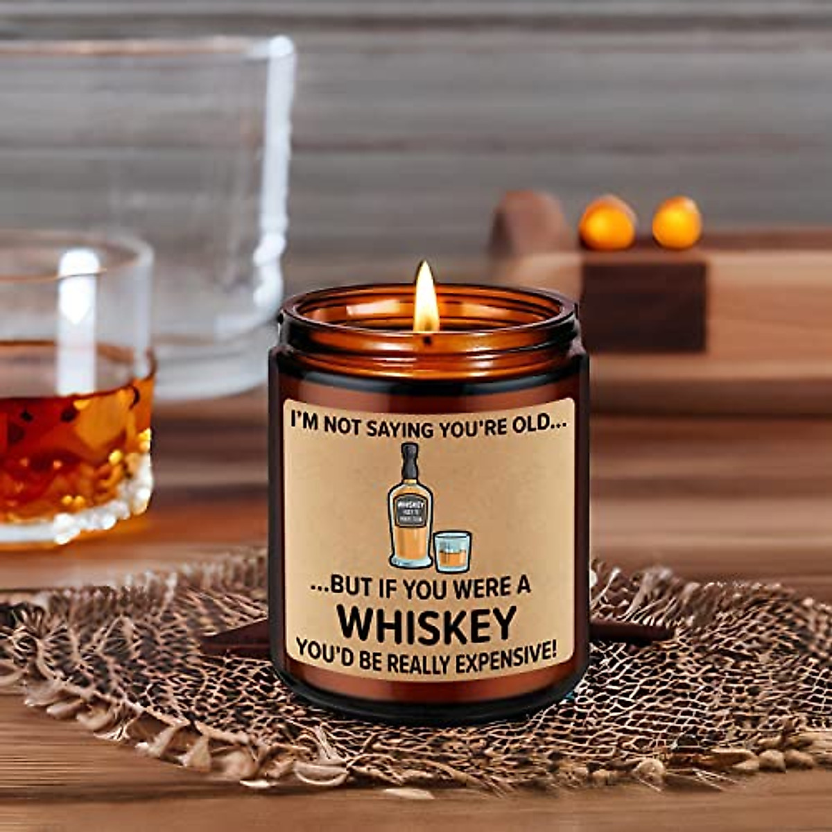 GSPY Scented Candles - Funny Birthday Gifts for Men, Old Man, Women - 30th, 40th, 50th, 60th, 70th, 80th, 90th Birthday Gifts for Him, Best Friend, Dad, Husband, Brother, Uncle - Mens Bday Gift Ideas