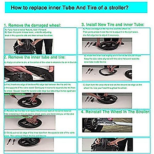 Wadoy 16'' x 1.75/2.15 Kids Bike Inner Tubes Compatible with BOB Revolution SE/Flex/Pro Sport Utility Ironman Strollers, Thorn Resistant (2 Pack) for Stroller Kids Bike Tires and Inner Tubes