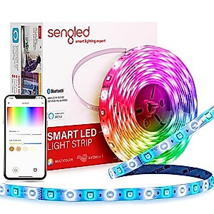 Sengled Smart Bluetooth Mesh LED Multicolor Light Strip, 2M (6.6ft), Works with Amazon Echo and Alexa, High Brightness with 16 Million Colors, RGBW, 450 Lumens/Meter, 3 Years Warranty (B1G-G8E)
