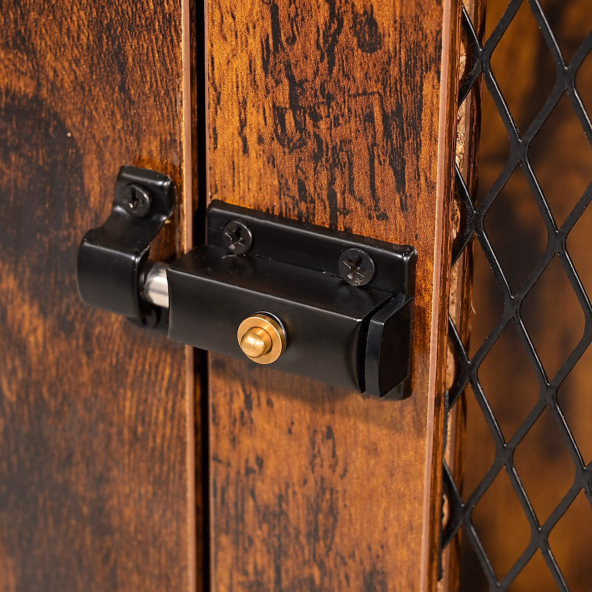 Saicheng Dog Crate Furniture, Corner Dog Crate, Wooden Dog Kennel Indoor, End Table, Dog Furniture for Small Medium Dogs