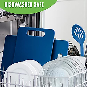 GreenLife 2 Piece Cutting Board Kitchen Set, 8" x 12" and 10" x 14" set, Dishwasher Safe, Extra Durable, Blue