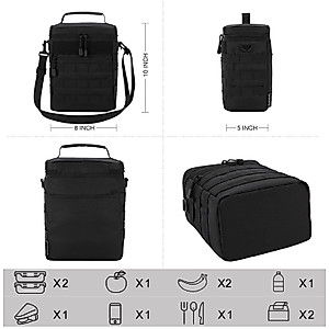Tactical Lunch Bag Military Molle Lunch Box Picnic Beach Leak Proof Lunch Kit Tote Bag