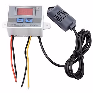 Digital Humidity Controller，XH-W3005 Hygrometer Switch Controller Digital Humidity Sensor 0~99% RH 12V/24V/220V(12V)