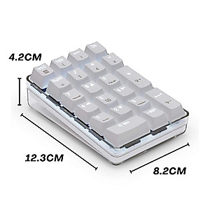 Magicforce Mechanical Number Pad for Laptop 21-Key Wired Numeric Keypad with Blue LED Backlit USB Number Pad for Laptop Desktop Computer PC (Blue Switch)