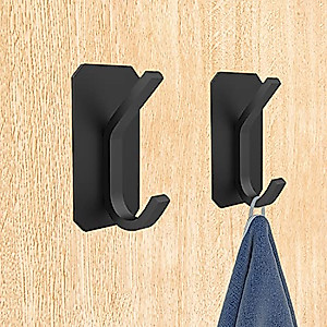 WUIVIUT Adhesive Wall Hooks Towel Hooks for Bathroom, Stick on Hooks for Hanging Towel Coat Key Hat Robe, Sticky Hooks Towel Hanger Heavy Duty…