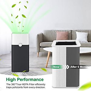 121 Replacement Filter Compatible with Blueair Blue Pure 121, H13 True HEPA Filter Particle and Activated Carbon Replacement Filter(1Pack)