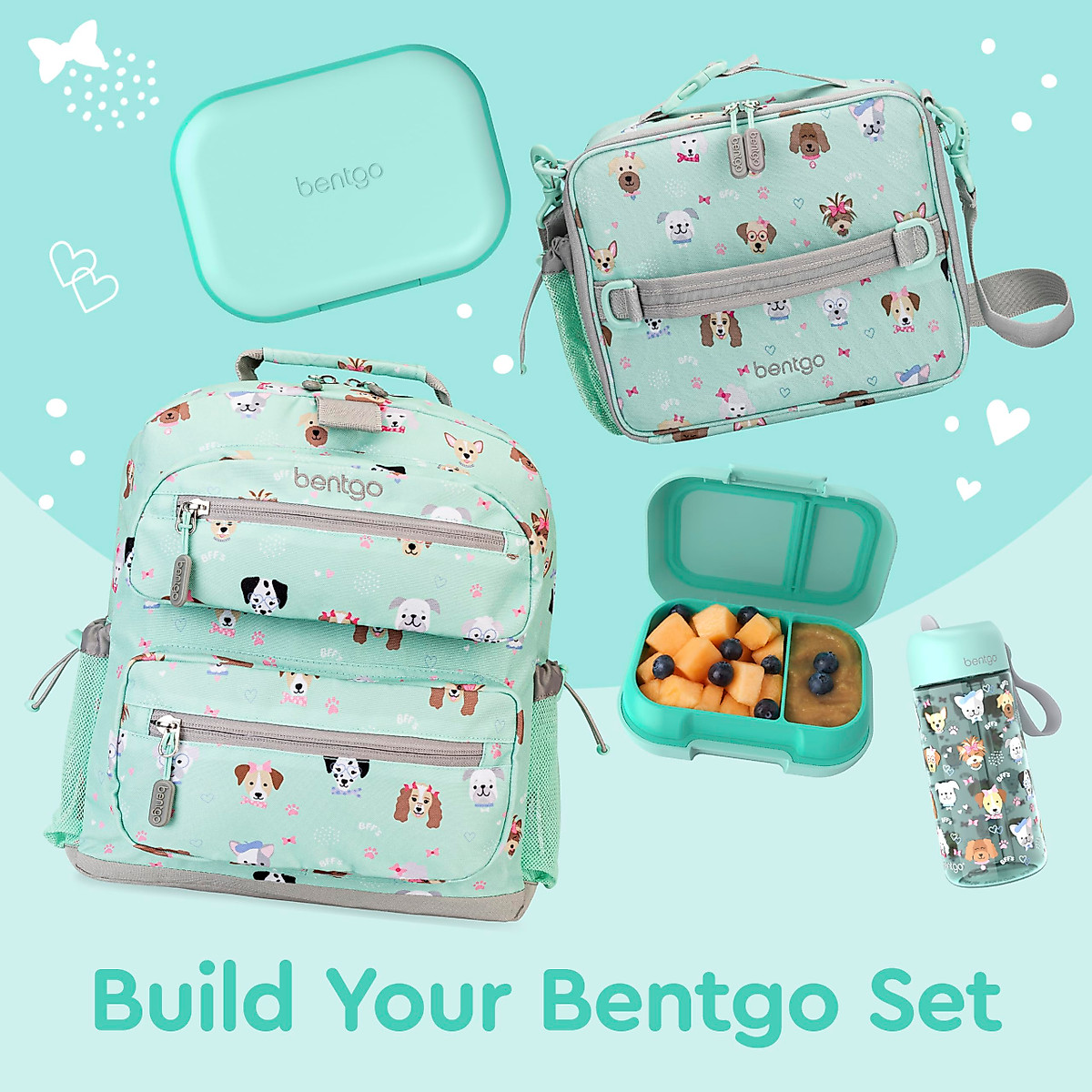 Bentgo® Kids Chill Lunch Box - Bento-Style Lunch Solution with 4 Compartments and Removable Ice Pack for Meals and Snacks On-the-Go - Leak-Proof, Dishwasher Safe, Patented Design (Aqua)