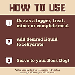 Boss Dog Complete & Balanced Freeze Dried Raw Diet for Dogs, Chicken Recipe, 12 oz Bag
