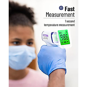 Femometer Baby Thermometers, Forehead Thermometer for Adults and Kids, Digital Infrared Thermometer with Fever Alarm and Memory Function