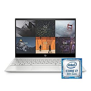 HP ENVY 13-13.99 Inches Thin Laptop w/ Fingerprint Reader, 4K Touchscreen, Intel Core i7-8565U, NVIDIA GeForce MX250 Graphics, 16GB SDRAM, 512GB SSD, Windows 10 Home (13-aq0044nr, Natural Silver)