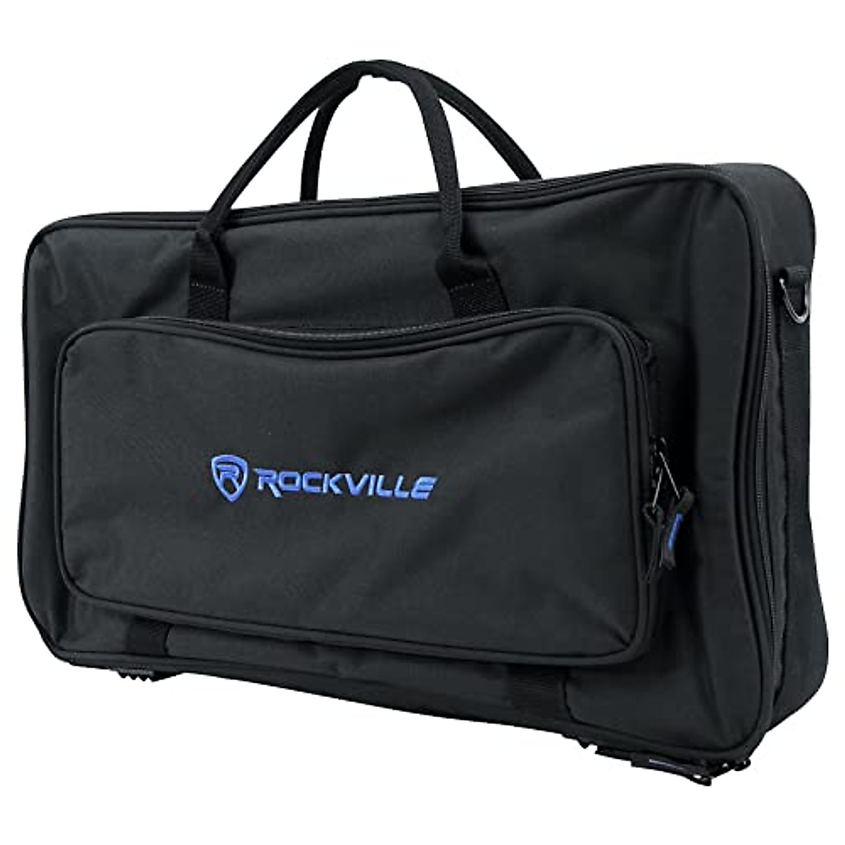 Rockville MCB22 Gig Bag Case 4 DJ/MIDI/Keyboard Controllers/Guitar Pedal Board,Black,23” x 12” x 4”