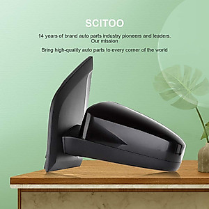 SCITOO Side View Mirror Driver Side Mirror Compatible with 2007 2008 2009 2010 2011 2012 For Nissan Sentra NI1320167 Power Adjustment Non-Folding Non-Heated