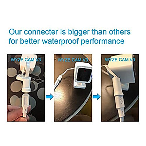 JJMASEE 2 Pack 20FT Power Extension Cable for Wyze Cam V3,Wyze Cam Outdoor,Arlo Essential,Eufy,Kasa,Yi,Blink Camera,NestCam Indoor,Micro USB Charging Cord for Security Camera(White)