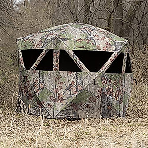 Barronett Blinds® Feather Five, Portable Hunting Blind, Huge Interior, Lightweight, 4-Person, Bloodtrail® Backwoods, 72” x 84” x 84”, FF500BW