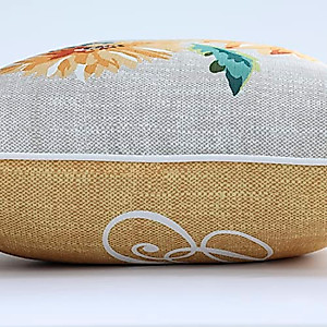 Pillow Perfect Outdoor/Indoor Grateful Sunflowers Throw Pillow, Yellow