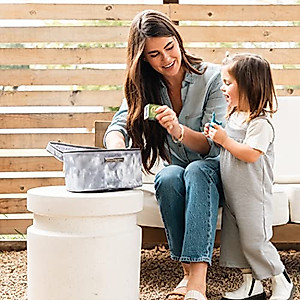 Petunia Pickle Bottom Travel Train Case, Makeup Bag, Toiletry Bag, Small Travel, Smoked Swirl Tie-Dye