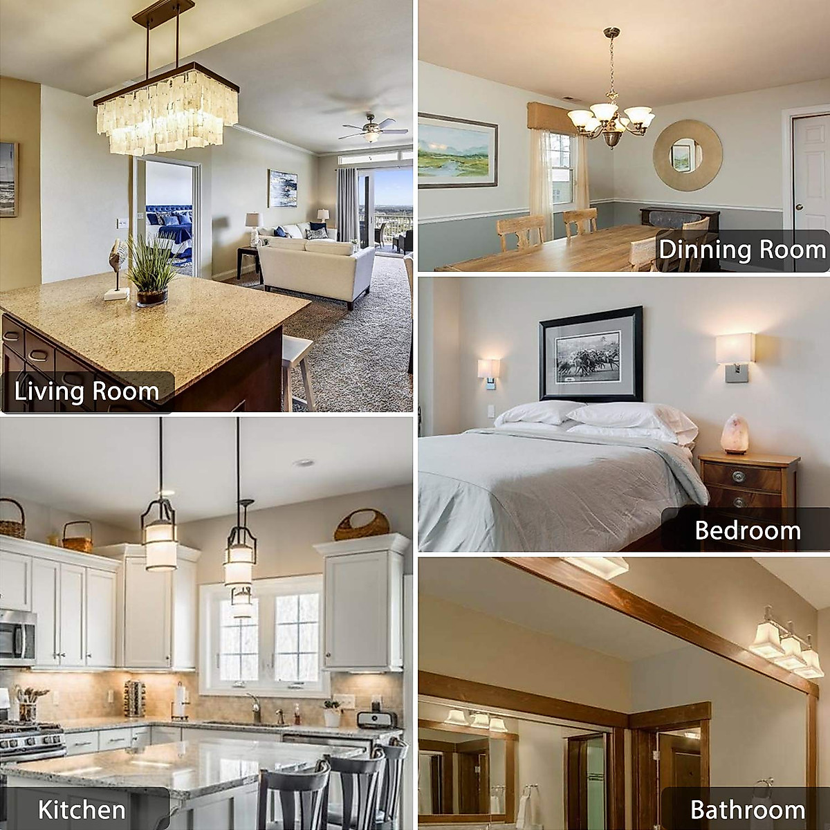 YUIIP E12 LED Bulb 5W Equivalent to 40W Halogen Bulb, Warm White 3000K, Candelabra Base E12 Light Bulbs for Ceiling Fan, Chandelier, Home Lighting, Non-dimmable, 6 Pack