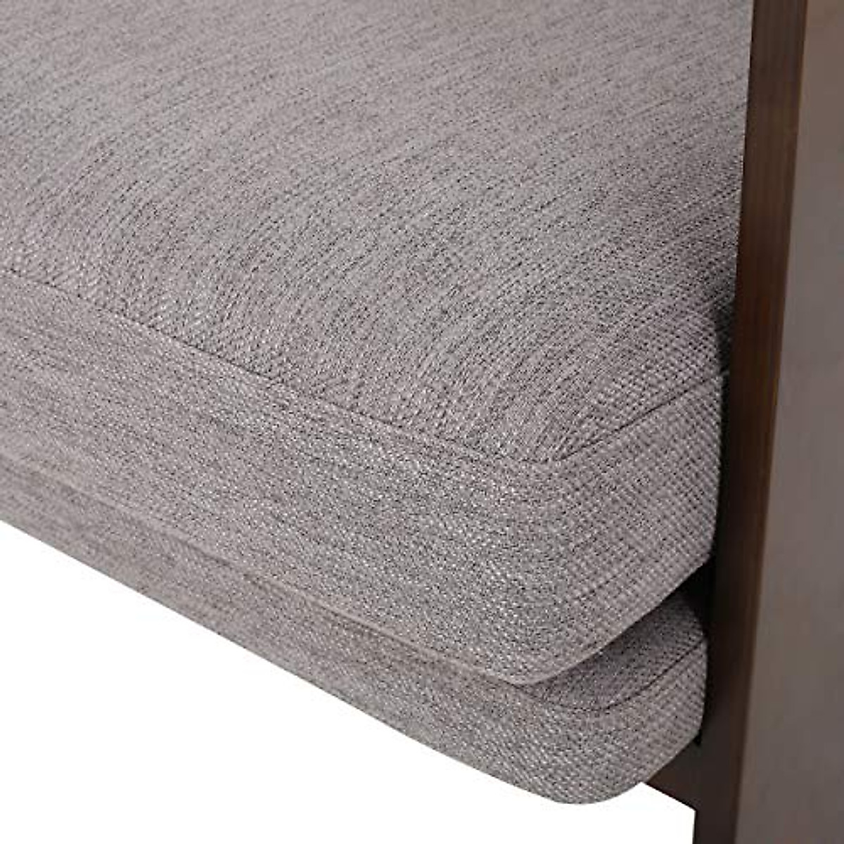 Christopher Knight Home Sheila Mid-Century Modern Fabric Bentwood Accent Chair, Gray + Dark Brown