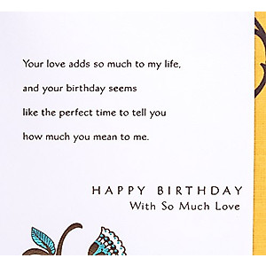 Hallmark Birthday Card for Husband (Brown and Blue Floral)