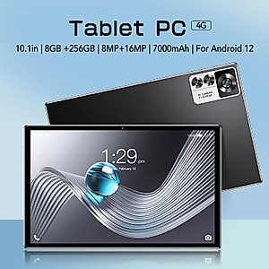 Zunate WiFi Tablet 10.1Inch, Android 12 Tablet with 8GB RAM 256GB ROM, 710 Octa Core Processor Tablets, 8MP 16MP Dual Camera, 7000mAh Battery, IPS HD Touch Screen