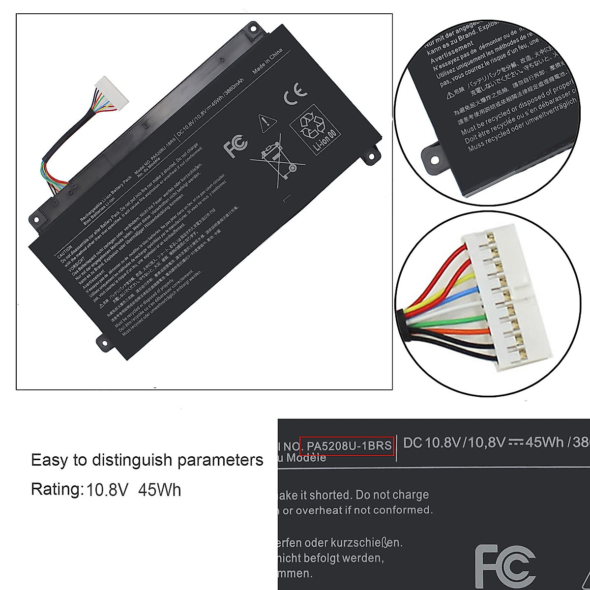 Gomarty PA5208U-1BRS Battery Compatible with Toshiba Satellite P55W E45W E45W-C4200X E45W-C4200 P55W-C5204 P55W-C5208 P55W-C5200X P55W-C5314; Chromebook CB35-B3330 CB35-B3340 CB35-C3300 CB35-C3350