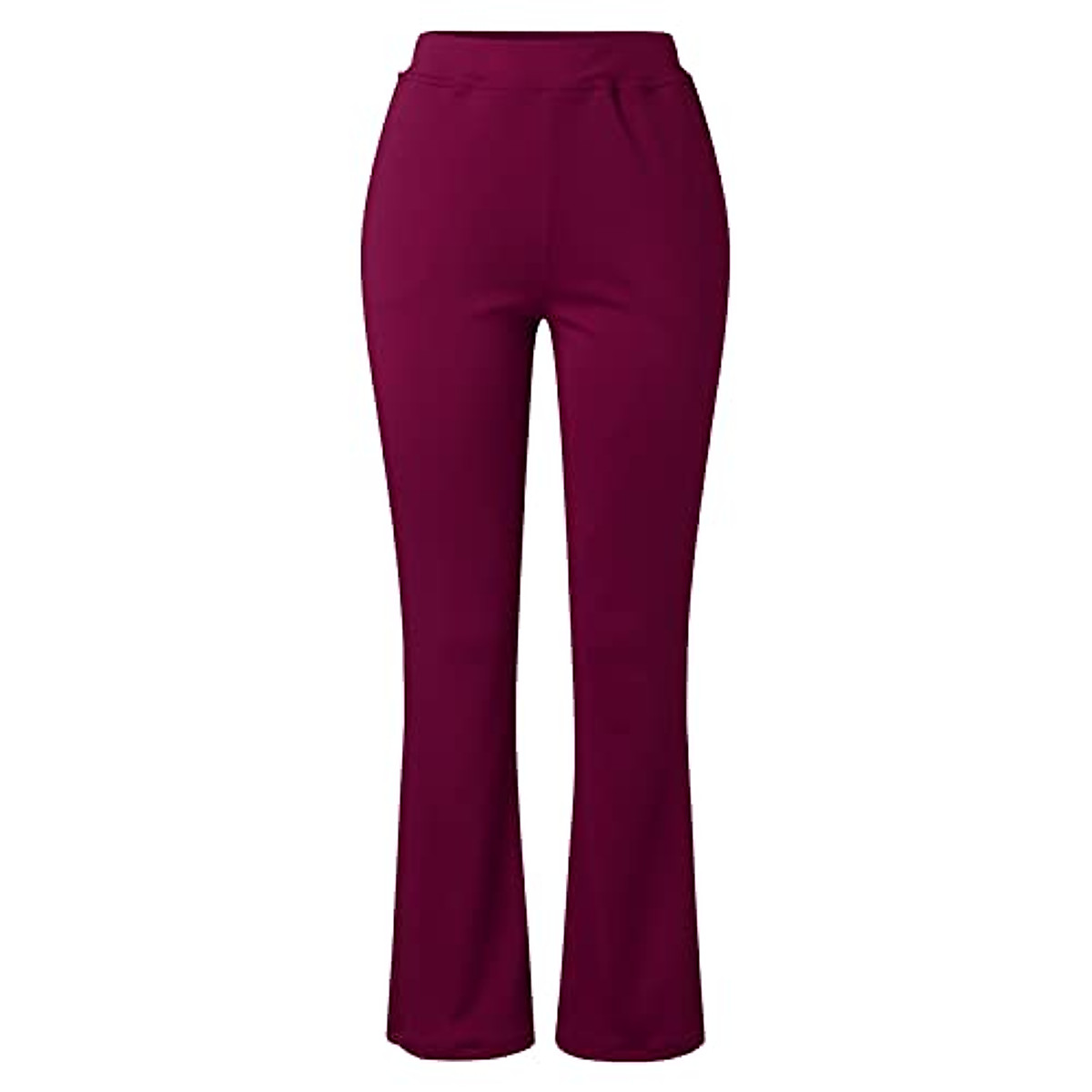 Leggings with Pockets for Women, Opaque Slimming High Waisted Tummy Control Jeggings Tights Women Yoga Pants Soft & Breathable Stretchy Comfy Full-Length Printed Pants for Running Cycling Yoga Wine
