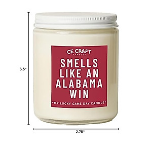 CE Craft - Smells Like an Alabama Win Candle - Football Themed Candle, Gift for Dad, Gift for Son, Alabama Gift, Alabama Themed Candle, Gift for Him (Vanilla Oak)
