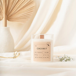 MONDAY MOOSE Scented Candle, 11oz All-Natural Soy Wax Wood Wick Candle Glass Jar with Essential Oils for Home, Mom, Women, Birthday Gift (Orange, Large Jar)