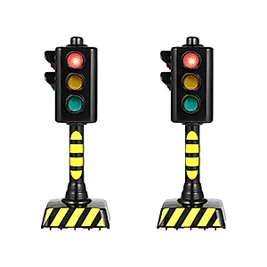 TOYANDONA 2Pcs Mini Traffic Light Toddler Traffic Light Toy Early Education Traffic Toy for Boys Girls Preschool Chinese Version