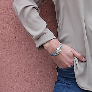 Sterling Silver Mingle on Slate Suede Medical ID Bracelet… (Red, stainless-steel)