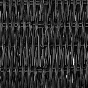 Whitmor Black Rattique Storage Tote