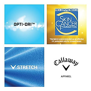 Callaway Men's Pro Spin Fine Line Short Sleeve Golf Shirt (Size X-Small-4X Big & Tall), Marina, X Large