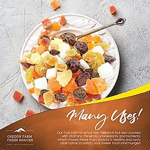 Oregon Farm Fresh Snacks Dried Fruit Mix – 24oz Healthy Snacks - Fresh and Natural Fruit Trail Mix – Mixed Fruit Snacks for Adults and Kids – Ideal for Breakfast, Cakes, Snacks