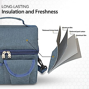 MOSTCOS Cooler Lunch Bag 8.5L Leakproof Lunch Tote for Women/Men, Freezer Lunch Box Carrying Bag for Work Picnic Hiking