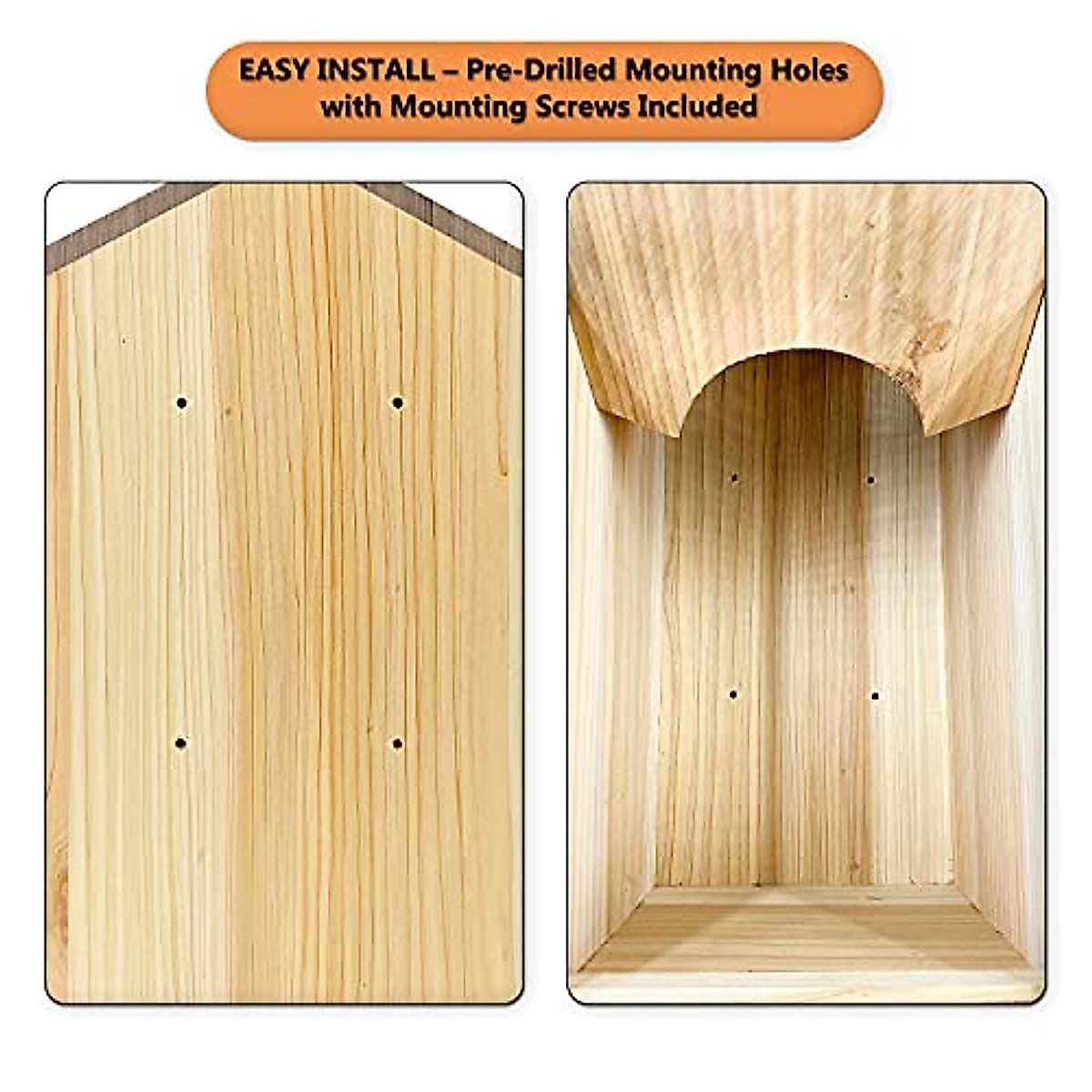Outer Trails Owl Houses, Japanese Cedar, with Composite Weather-Tight Roof