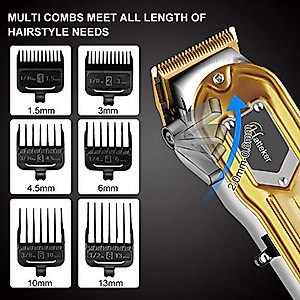 Hatteker Mens Hair Clippers Professional Cordless Hair Beard Trimmer Haircut Grooming Kit Rechargeable