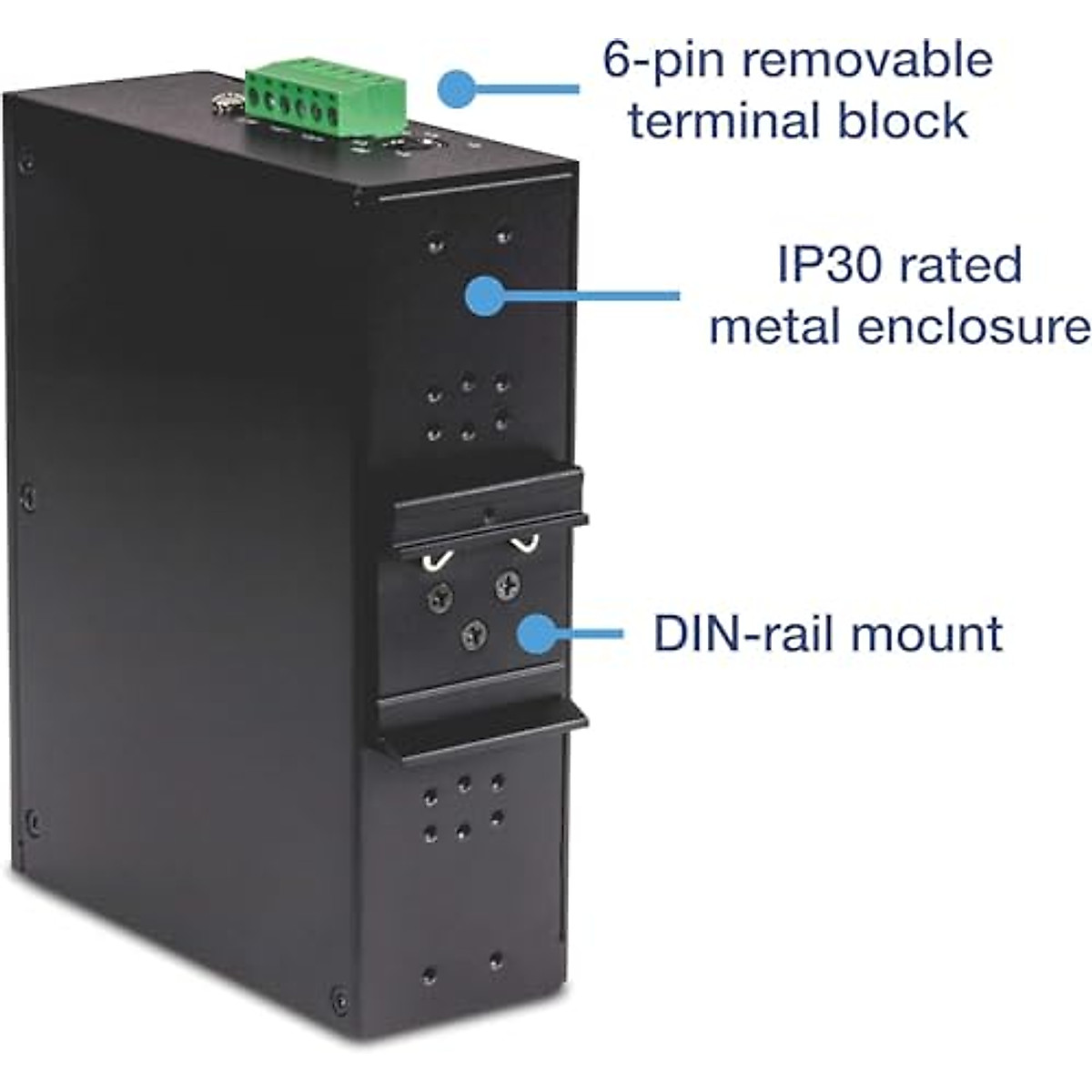 TRENDnet 16-Port Hardened Industrial Unmanaged Gigabit 10/100/1000Mbps DIN-Rail Switch w/ 16 Gigabit PoE+ Ports, Lifetime Protection, TI-PG160