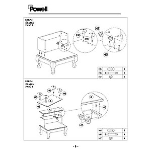 Powell Attic Cherry Bed Steps