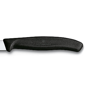 Victorinox 3.25 Inch Swiss Classic Paring Knife with Straight Edge, Spear Point, Black, 3.25"