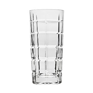 Godinger Highball Glass, Drinking Glass, Drinking Cup, Tall Glass, Drinkware Plaid 14oz