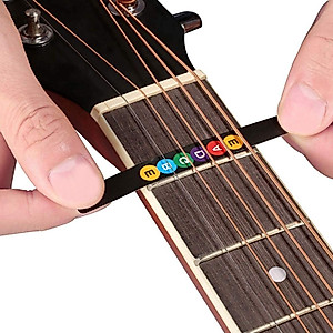 12 Pcs Celluloid Picks 0.46mm/0.71mm/0.96mm，With 3 Pcs Guitar Fretboard Stickers for Guitar Players
