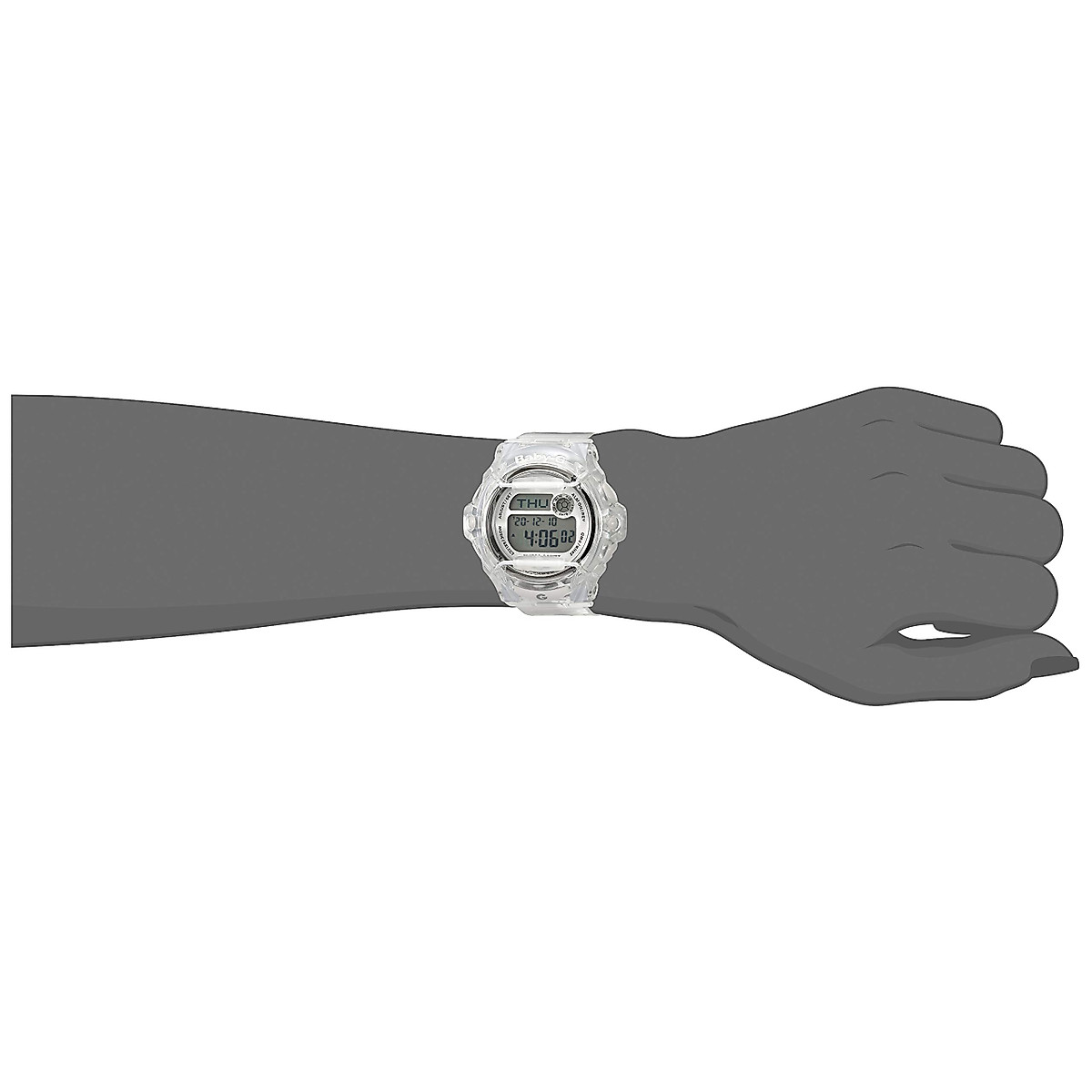 Casio Women's Baby G Quartz Watch with Resin Strap, Clear, 23.4 (Model: BG-169R-7BM)