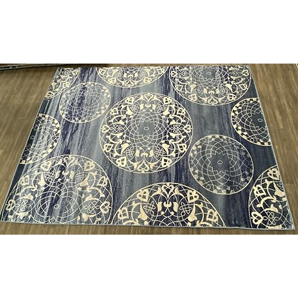 LUXE WEAVERS Cambridge 4073 Blue 8x10 Mandala Rug