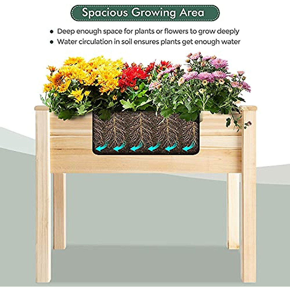 BACKYARD EXPRESSIONS PATIO · HOME · GARDEN 906533 Elevated Gardening Bed with Green House Cover-36L x24W x 66H-Backyard Expressions, Natural Wood
