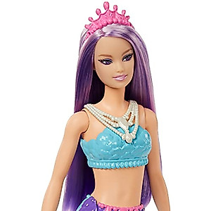Barbie Dreamtopia Mermaid Doll with Purple Hair, Blue & Purple Ombre Tail & Tiara Accessory